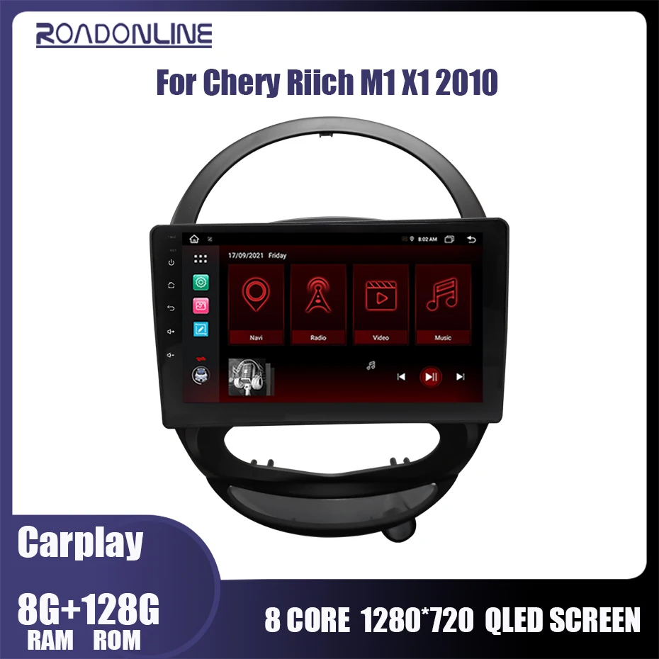 8 + 256gb De Áudio Multimídia Do Carro Para Chery Riich M1 X1 2010 ...