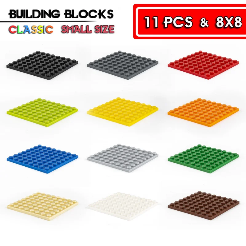 Size Blocks Plate Dots | Building Blocks | 8x8 Lego Plate | Bottom ...