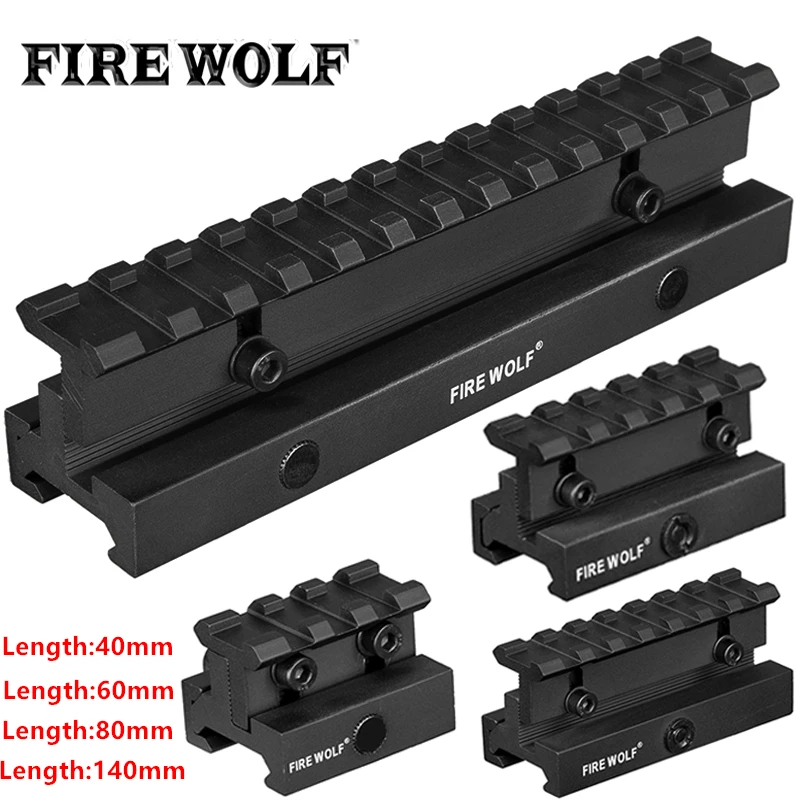 FIRE WOLF QD Scope Riser Base Quick Release 3/5/7/13 Slots Picatinny ...