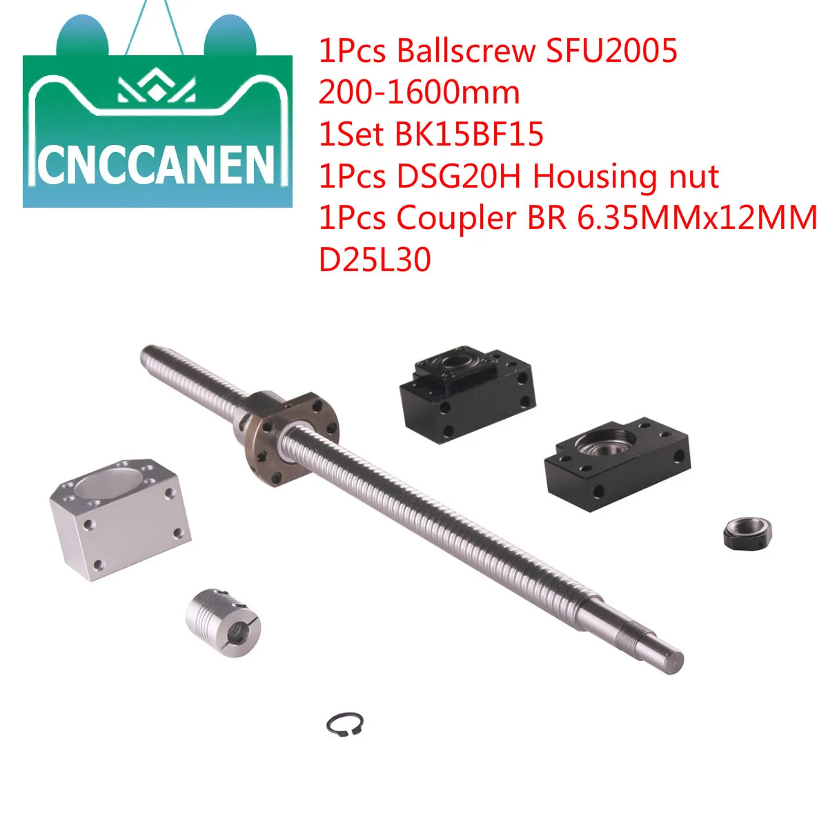CNC-Ballscrew-Set-Ball-screw-SFU2005-1000-1500mm-With-Nut-BK15BF15 ...