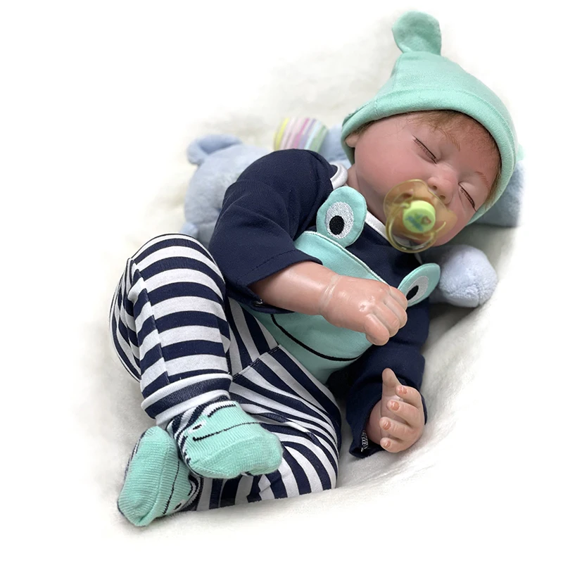 50cm-Reborn-Doll-Root-Fiber-Hair-Soft-Silicone-Cute-Cloth-Body-Reborn ...