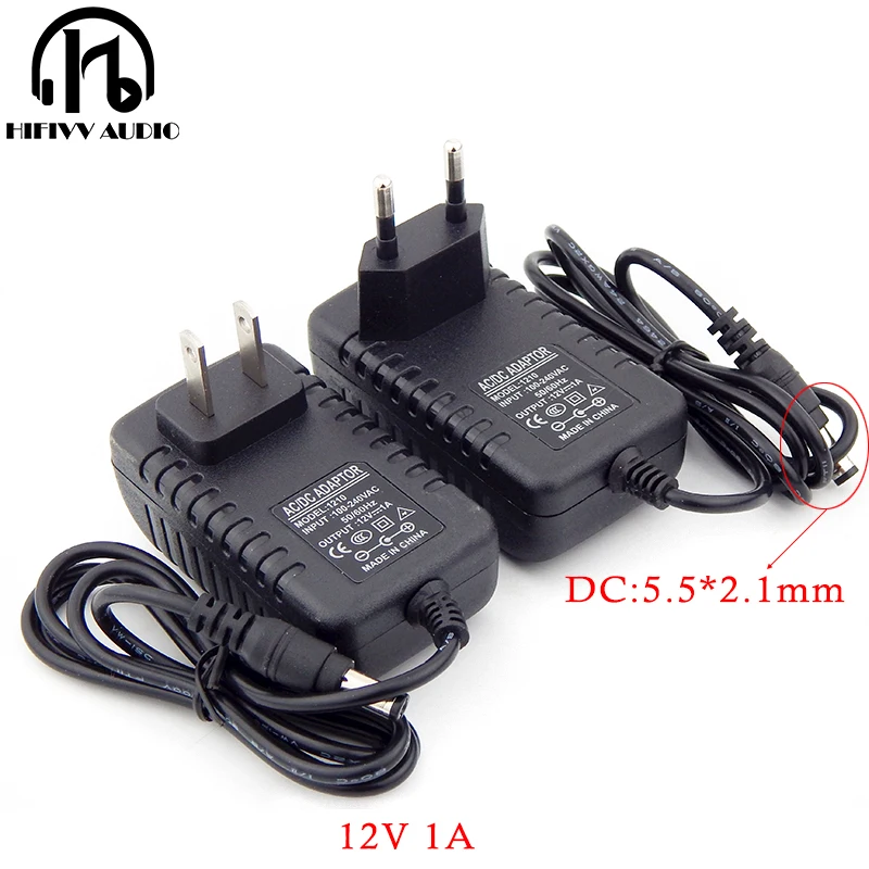 Ac 100-240v Dc 12v 1a 1000ma Adapter Power Supply For Audio Dac Router ...