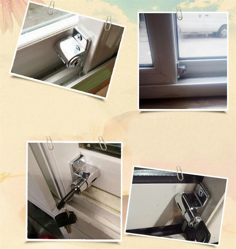 New Child Protection Door Window Lock Restrictor Aluminum Children ...
