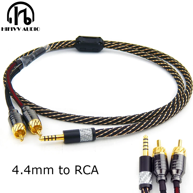 hifi-audio-cable-4-4mm-JACK-balanced-interface-2-5-to-2-rca-signal ...