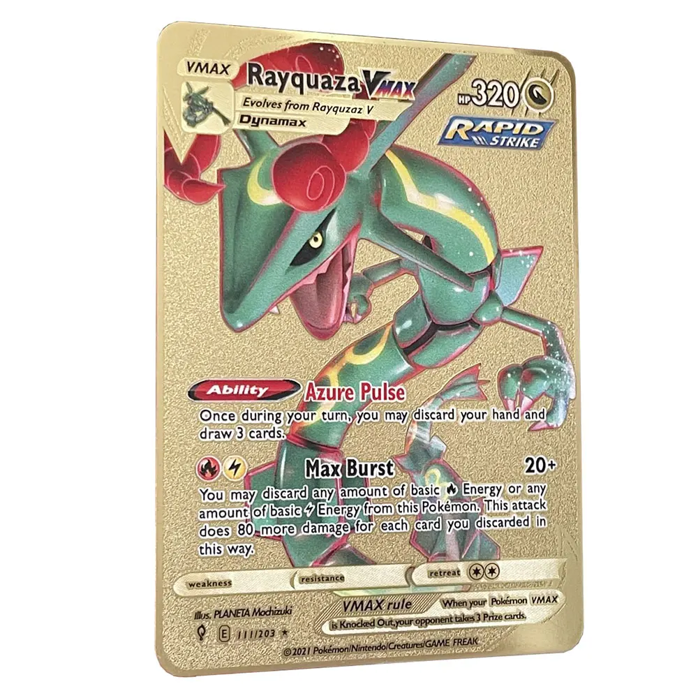 Rayquaza Pokemon Card English | Rayquaza Metal Pokemon Cards - New Vmax ...