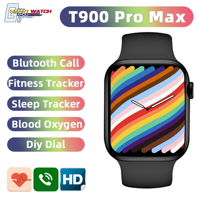 Reloj inteligente T900 Pro Max Serie 7 IWO para mujer, smartwatch deportivo con llamadas ...