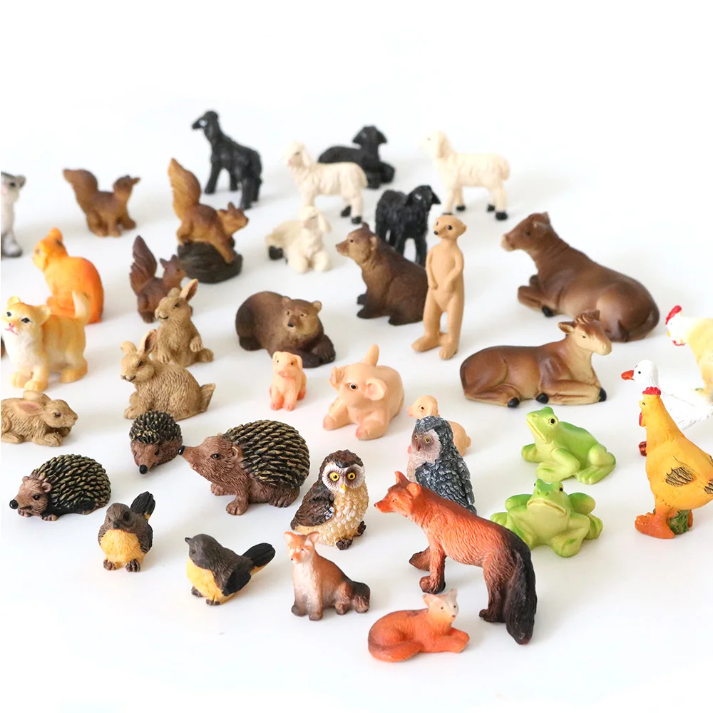 Miniature-Animals-Figures-Set-Mini-Fairy-Garden-Farm-Forest-Animal ...