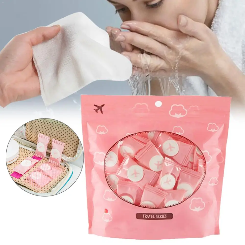 50-Pcs-Compressed-Travel-Towel-Disposable-Compressed-Cotton-Washcloth ...