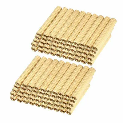 100pcs-Brass-Round-Straight-PCB-Pillar-Female-Thread-Standoff-Spacer ...