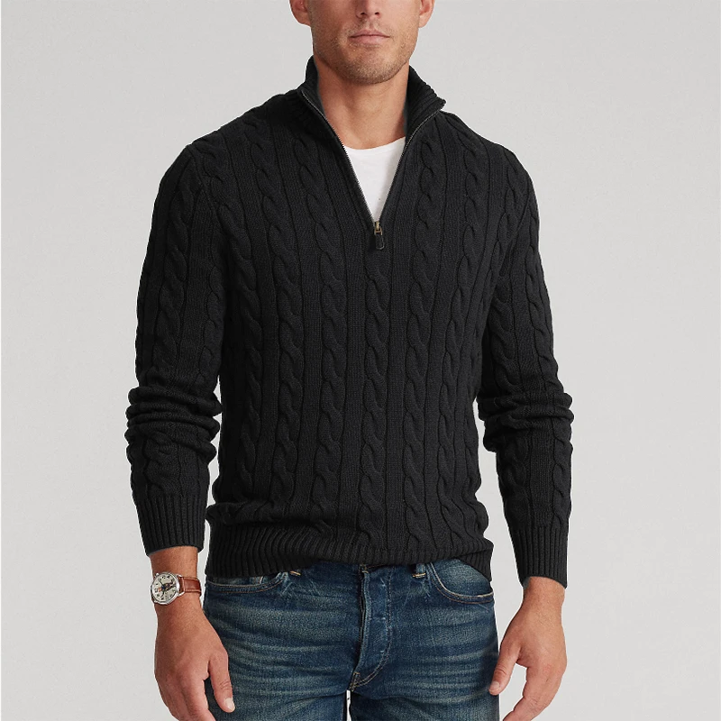 Suehaiwe's Brand Long Sleeve Casual Thickening Warm Sweaters Men ...