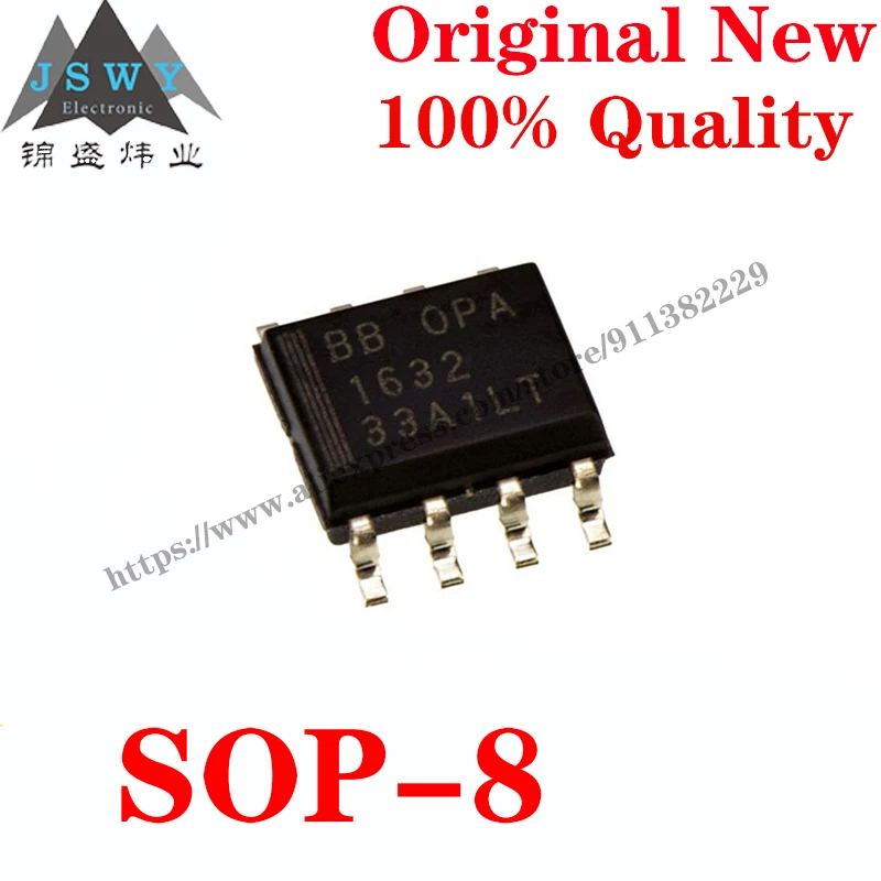 10-100-PCS-OPA1632DR-SOP-8-Semiconductor-Audio-Amplifier-IC-Chip-with ...