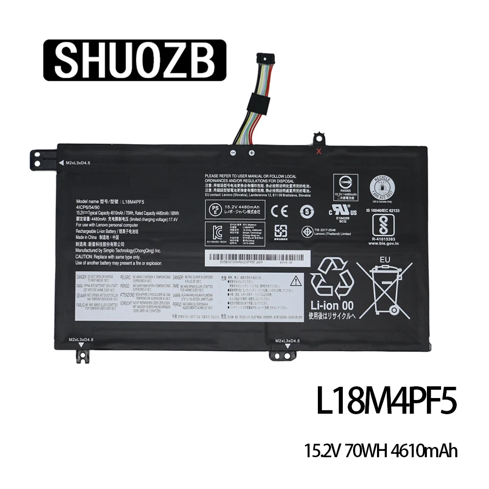 L18L4PF4 L18M4PF5 L18L4PF0 Laptop Battery For Lenovo Xiaoxin AIR15 2019 ...
