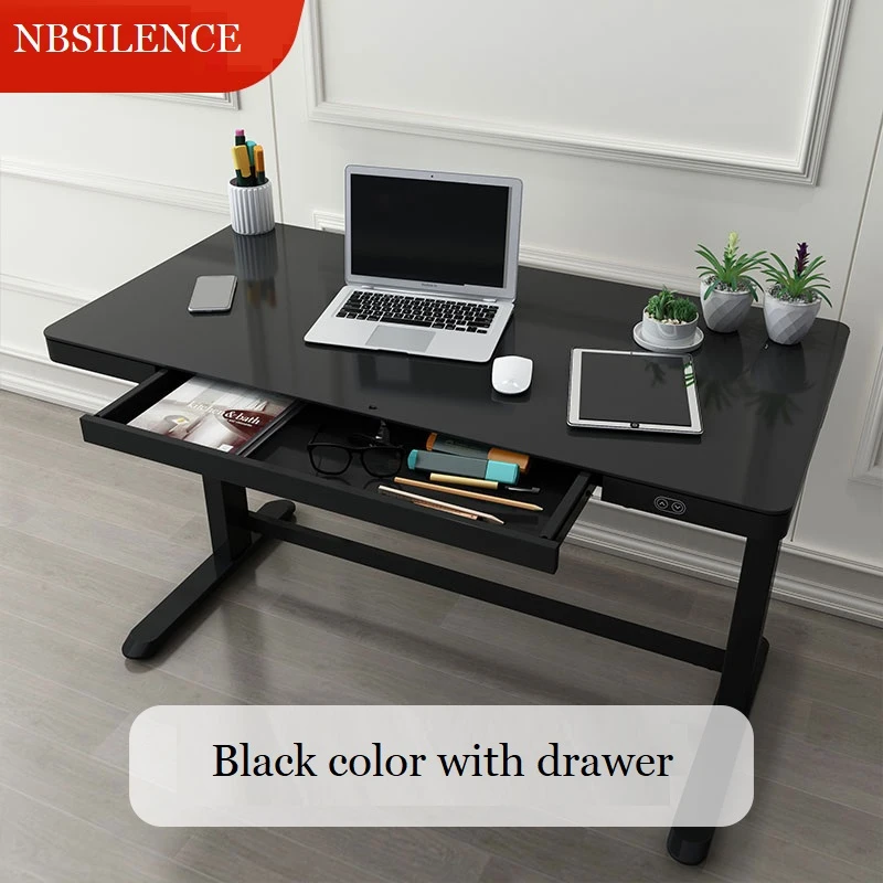 Height Adjustable Electric Motor Standing Desk Two Stages Automatic ...