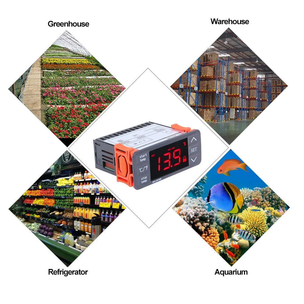 KASILU Dlb0216 Digital Temperature Controller Ac220V Digital LED ...