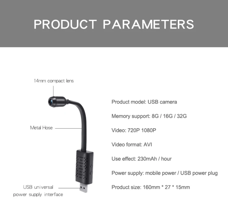 Caméra miniature,Mini caméra de Surveillance IP Wifi Full HD 1080P P2P ...
