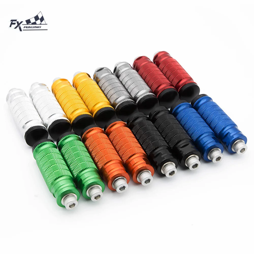 8mm Aluminum Motorcycle Rearset Footrest Foot Pegs Pedal Footpeg Step ...