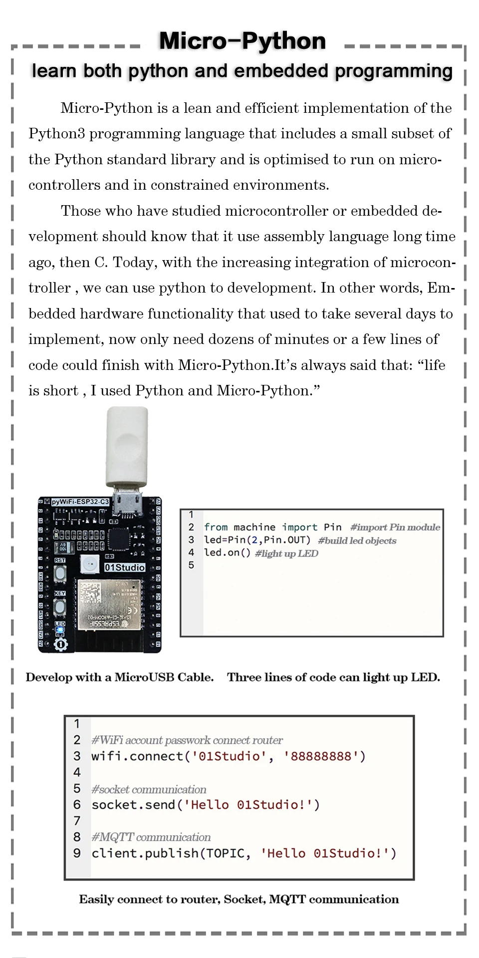 MicroPython ESP32-C3 무선통신 임베디드 개발키트 [pyWiFi-ESP32-C3 KIT] / 디바이스마트