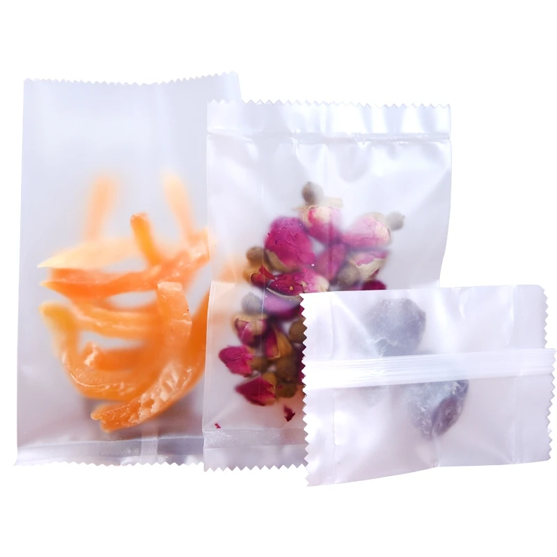100pcs Matte Translucent Plastic Bags Heat Seal Pouches Food Packaging ...