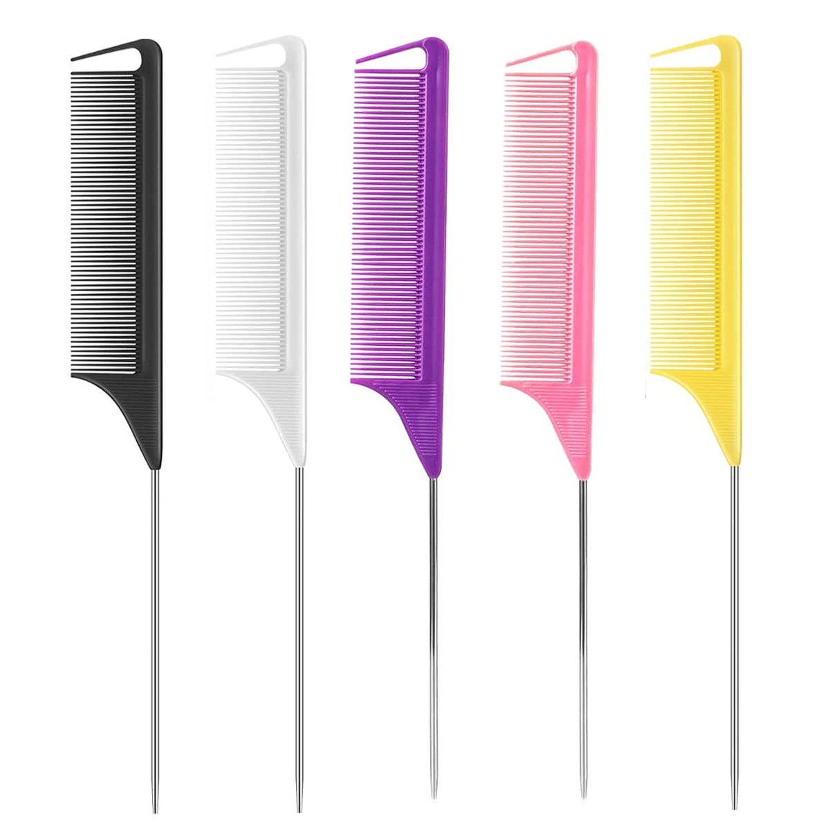 Highlighting Hair Styling Comb Heat Resistant Pin Rat Tip Tail Comb ...