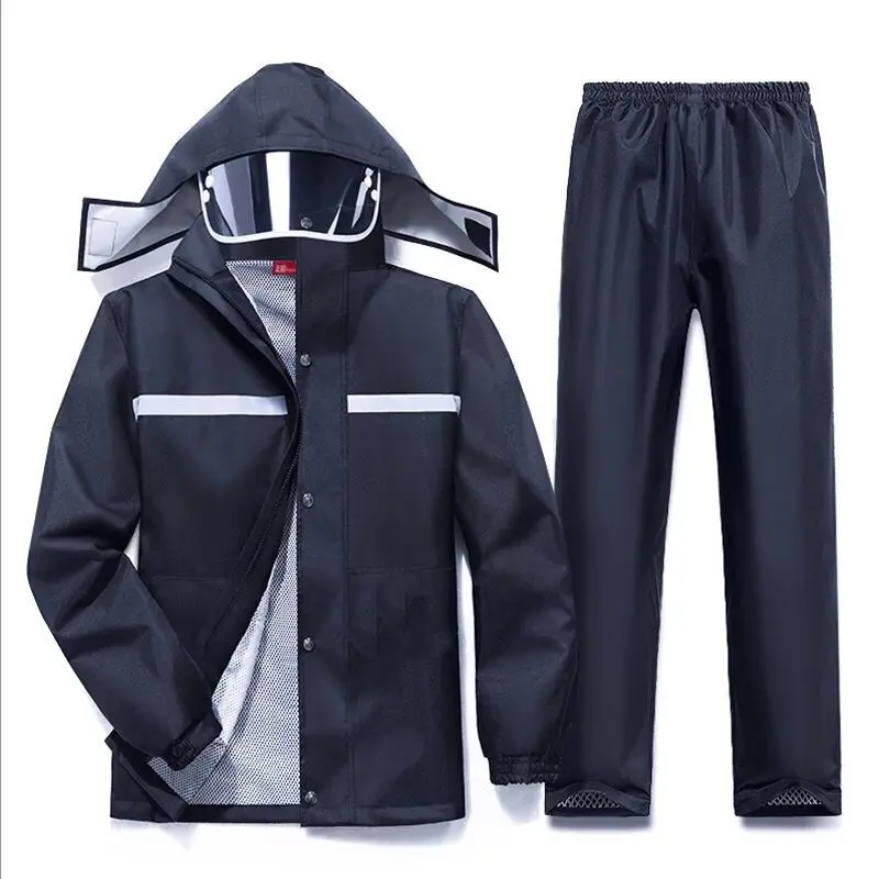 2020 Women Raincoat Men Black Rain Clothes covers Impermeable Rainwear ...