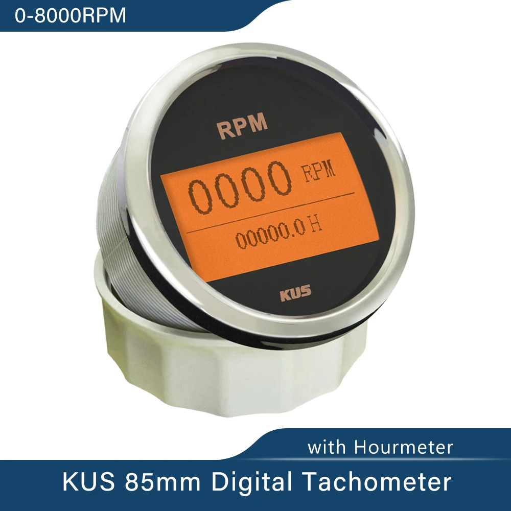 KUS Newest 3000 RPM 4000 RPM 6000RPM 8000 RPM 85mm Tachometer for Car ...