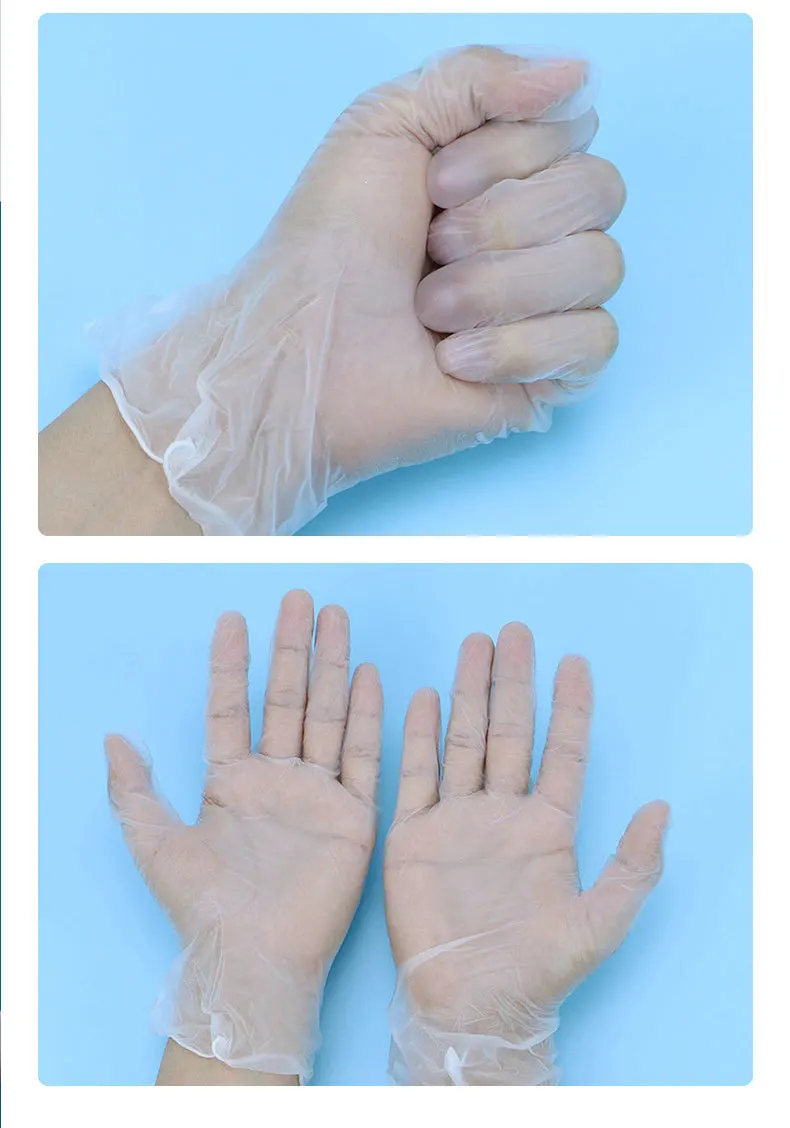 GANT DE MENAGE,Gants de protection en PVC,en plastique,jetables,pour le ...