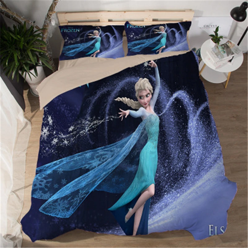 Frozen Elsa Bedding Sets Single Twin Size Pink Disney Princess Duvet ...