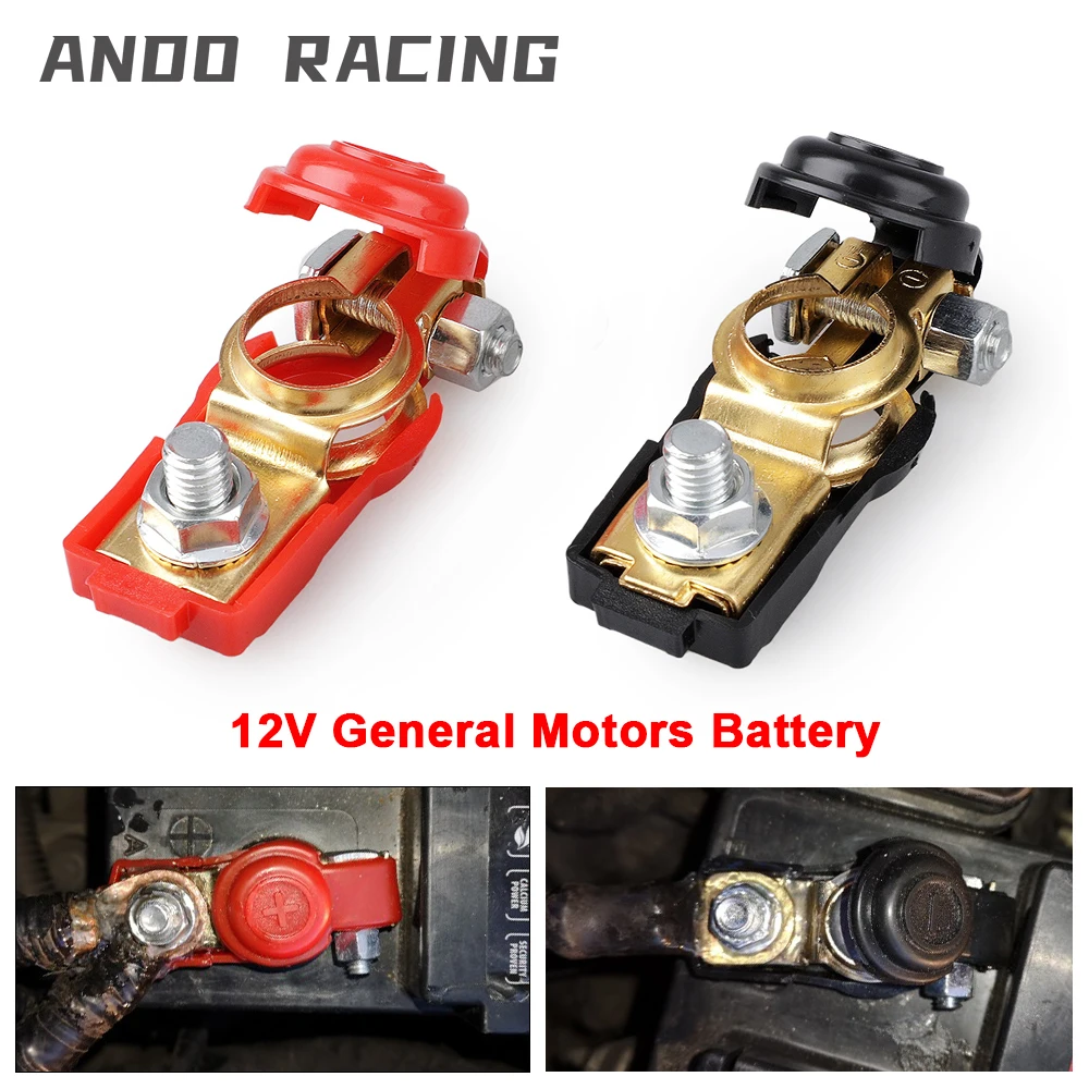 1-Pair-Quick-Release-Battery-Terminals-Clamps-Cap-Clips-Copper-for-Car ...