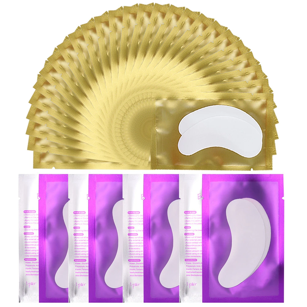 500/700 pairs Eyelash Extension Pad Gel Patch Grafting Eyelashes Under ...