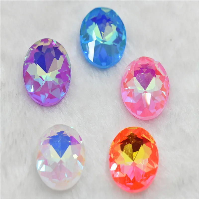 Glass Crytsal Stones | Rhinestones - Ab Color 27mm Round Glass Stones ...