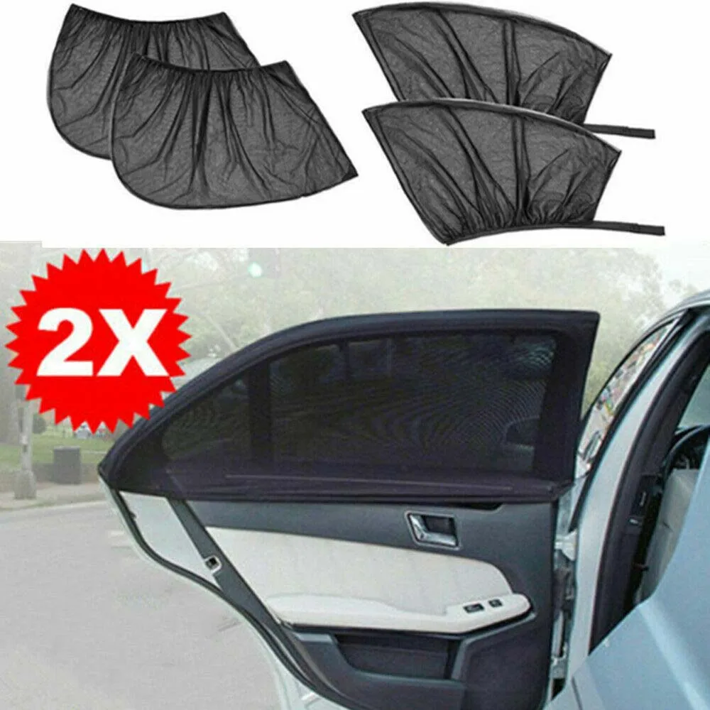 2 Pcs Universal Car Visor Shield Cover Car Sun Mesh Blind Automobile ...