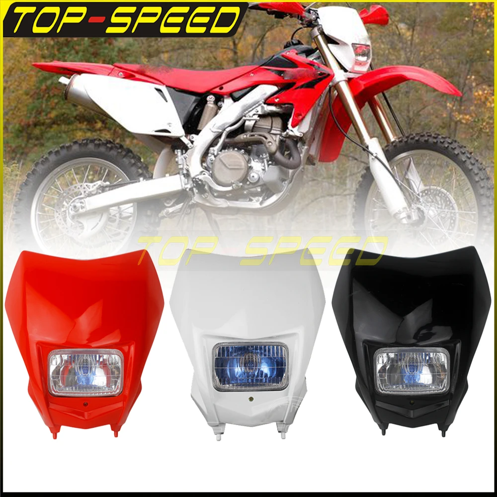 Universal Motocross Enduro MX Headlight Front Light Mask for Honda ...