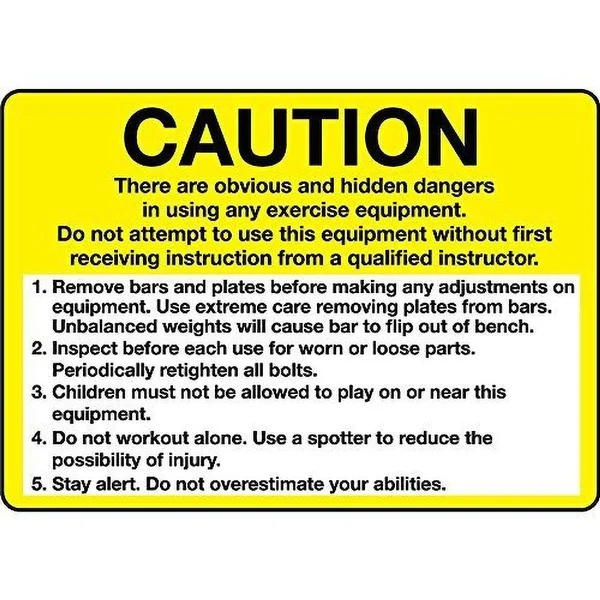 Caution Obvious Hidden Dangers Eercise Equipment Tin Sign art wall ...