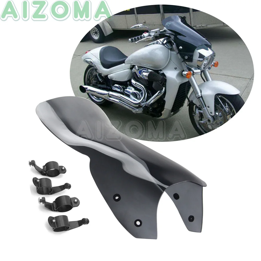 Smoke Motorcycle Bolt on Windscreen PC Wind Shield Deflector w/ Clamps ...