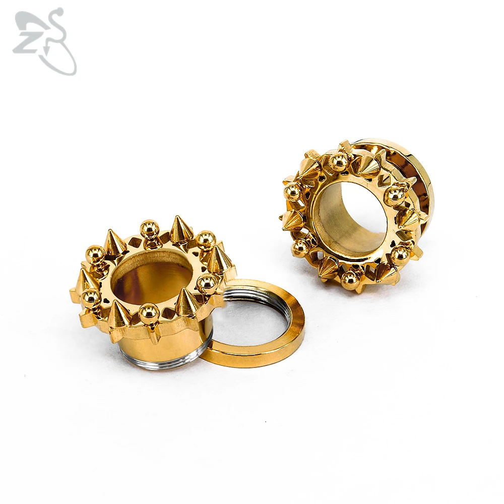 ZS-6-16MM-3-Colors-Spike-Ear-Plug-And-Tunnel-Unisex-316L-Stainless ...