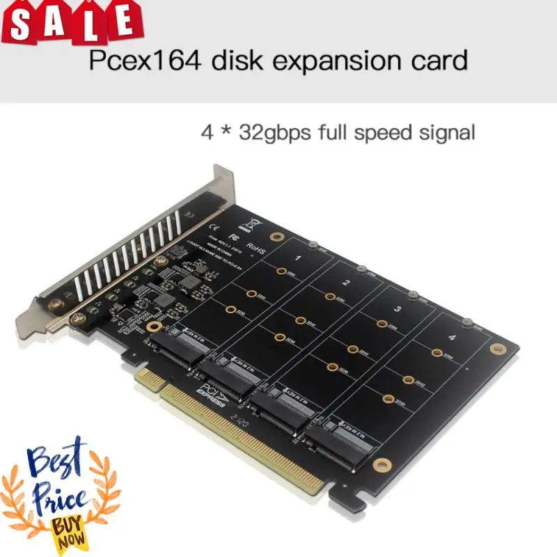 PCI E Signal Split Array Card PH44 NVME 4 Disk Array Card Supports SSD/M.2 PCI E Device Of M.2 ...