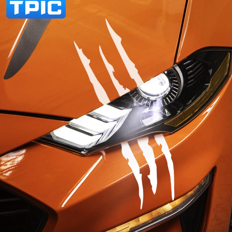Auto-Car-Stickers-Headlights-Ghost-Claw-Scratch-Decals-Engine-Hood-Paw ...