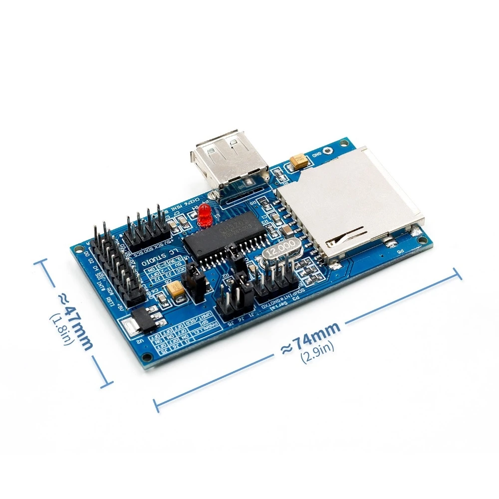 official CH376 CH376S IC USB Development Board Evaluation Board Module SD Card Crystal ...