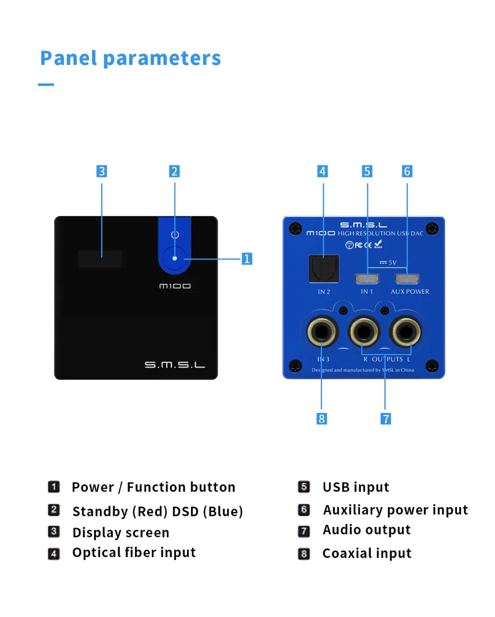 SMSL M100 MKII+SMSL SP100 HIFI Dac Decoder TUBE Headphone Amplifier