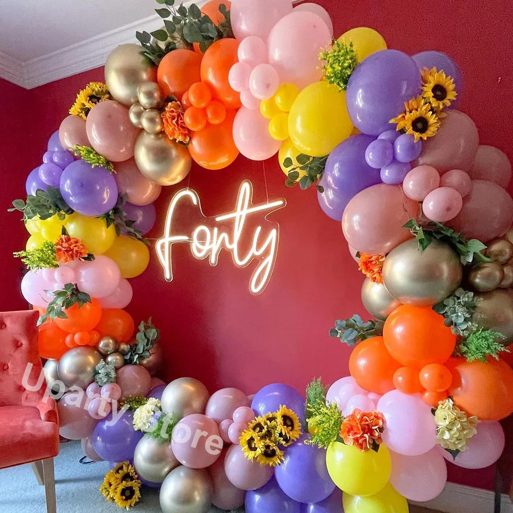 Arco de Globos de macarrón, Kit de guirnalda de Globos de Oro cromado ...