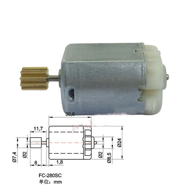 Micro-FC-280SC-Motor-with-9-Teeth-Gear-DC-12V-11800RPM-for-Door-Lock ...