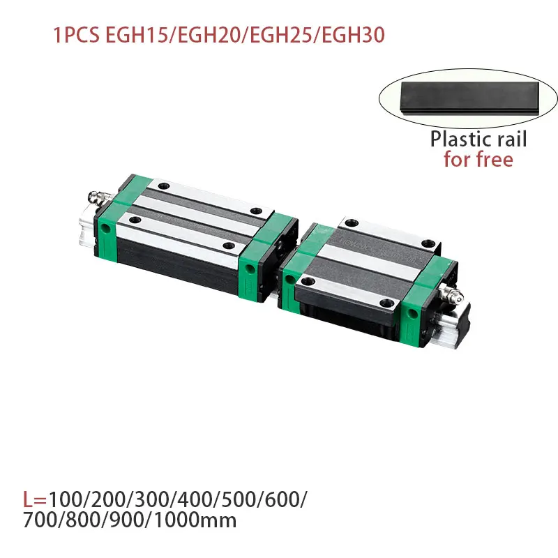 EGH15 EGH20 EGH25 EGH30 L 100 300 600 800mm heavy linear rail slide bearing 1pc EGH linear guide ...