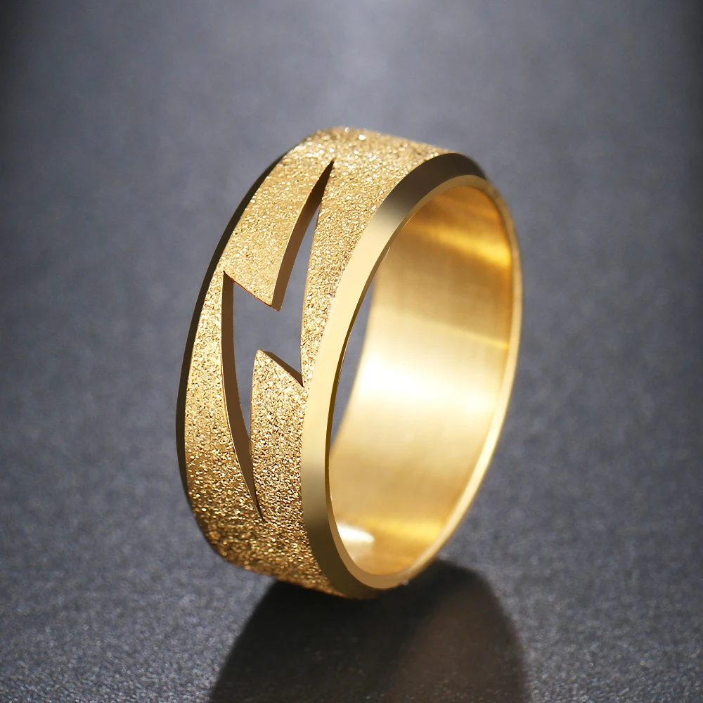 Stainless Steel Lightning Rings | Silver Ring Stainless Steel - 316l ...