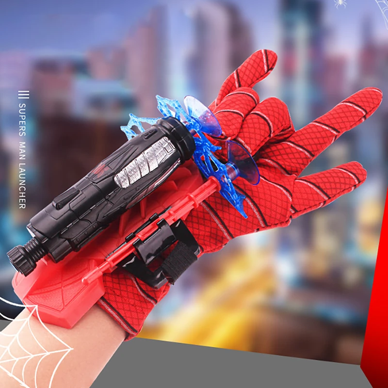 Marvel Spiderman Ironman Hulk Figure Toy Kids Plastic Cosplay Glove ...