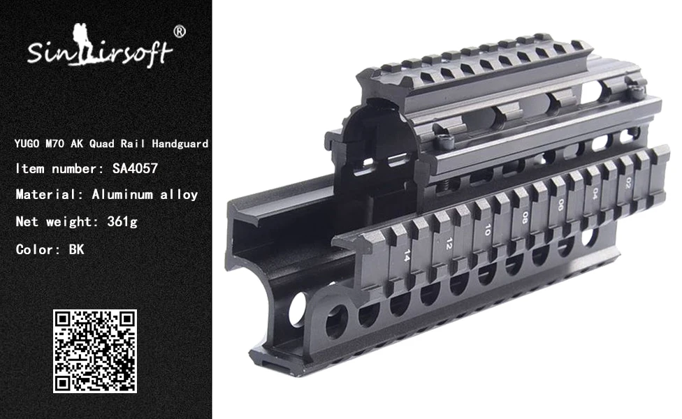 Yugo M70 AK Quad Rail Handguard для лазерных точечных прицелов ...