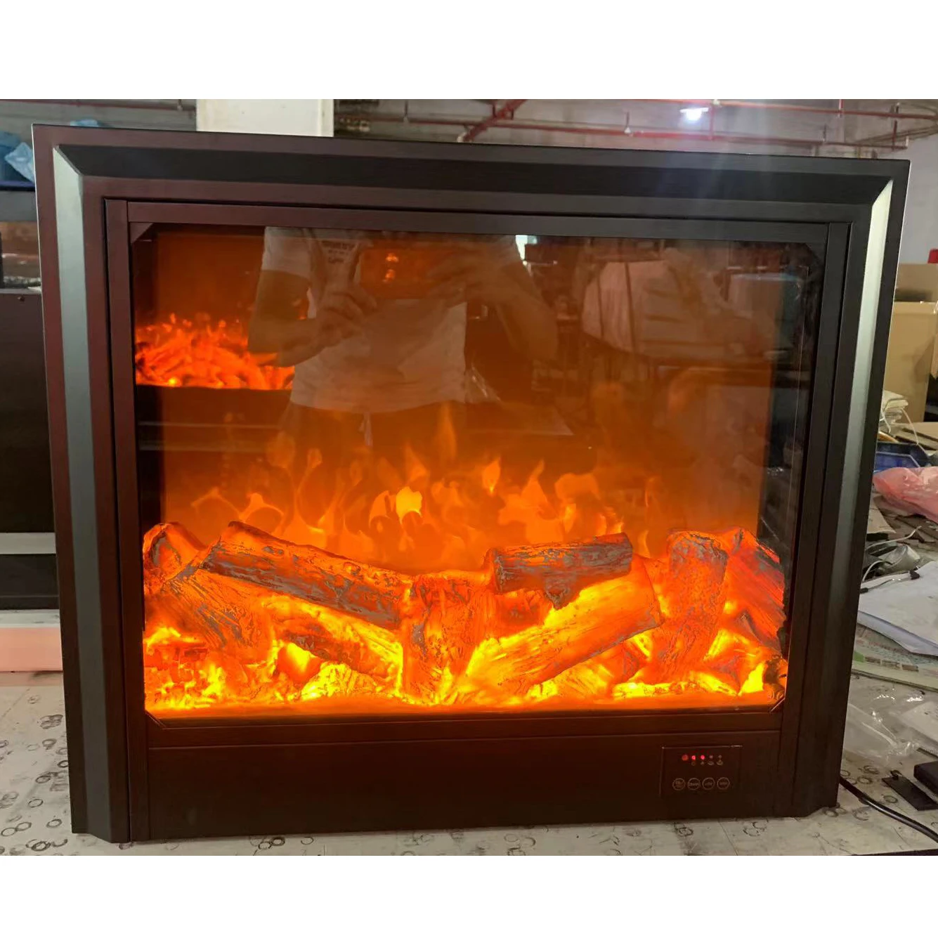 Electric Fireplace Insert Firebox Burner LED Optical Artificial ...