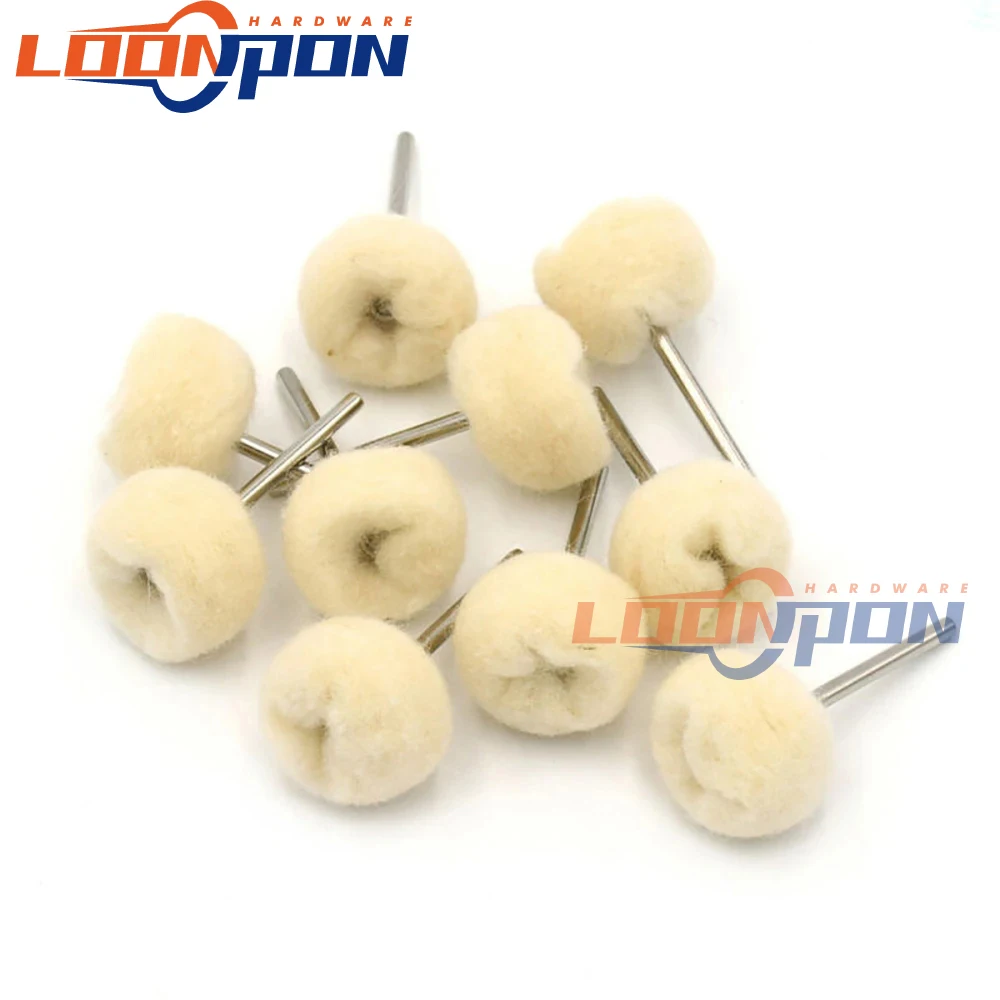 25mm Wool Polishing Head Set 3mm Shank Grinding Jewelry Metals Wheels ...