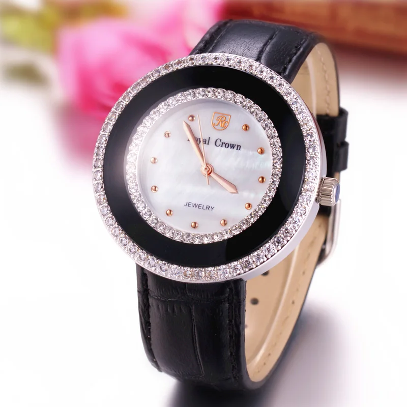 Royal Crown Luxury Clock Lady Women's Watch Fashion Hours Dress ...