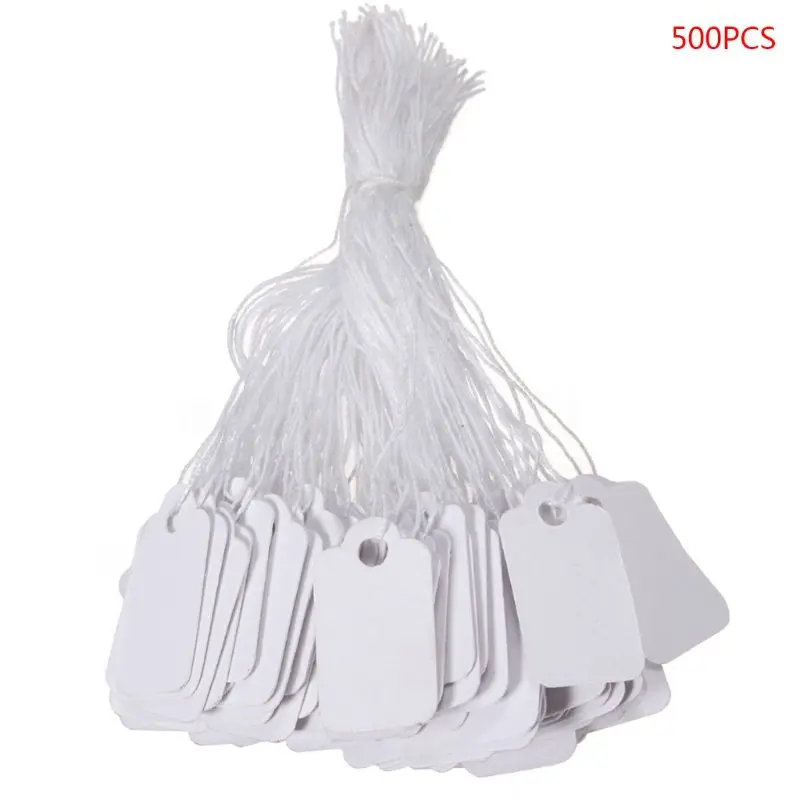 500 Pcs Price Label Tags String Jewelry Clothing Display Merchandise ...