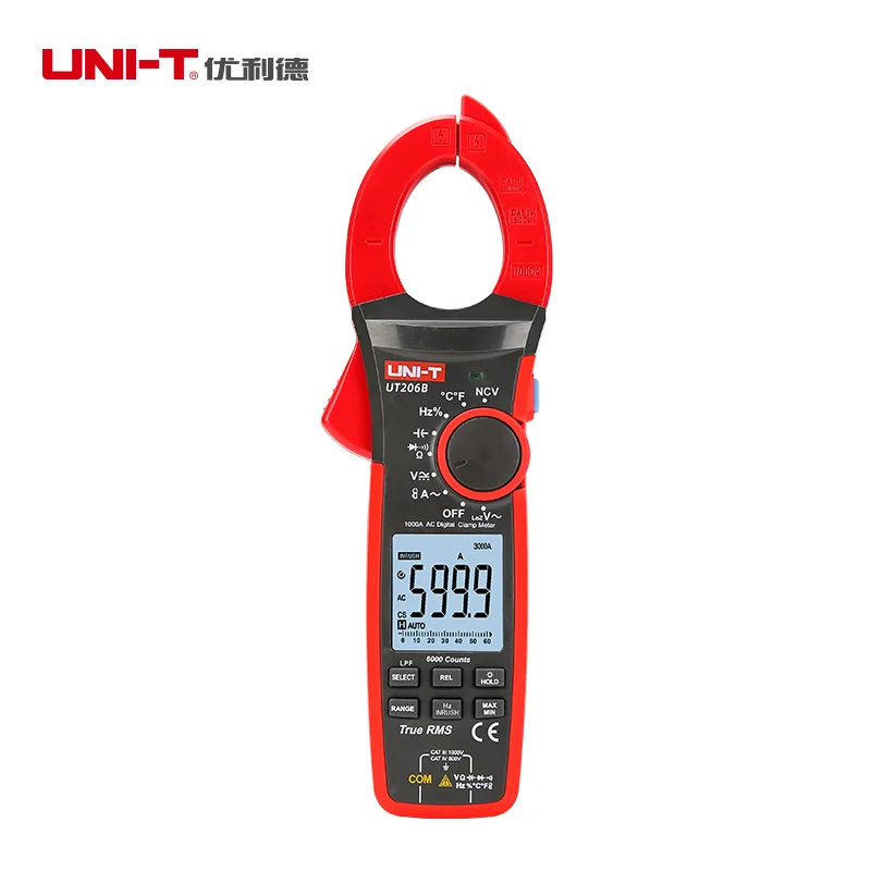 Uni-t Ut206b / Ut207b / Ut208b 1000a True Rms Digital Clamp Meter Amper ...